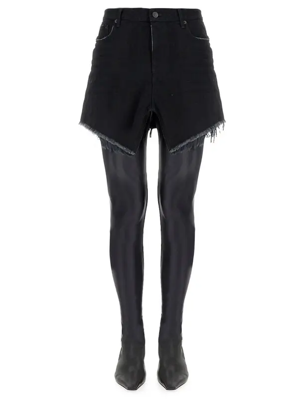 Balenciaga Mini Cut-up Skirt - Black