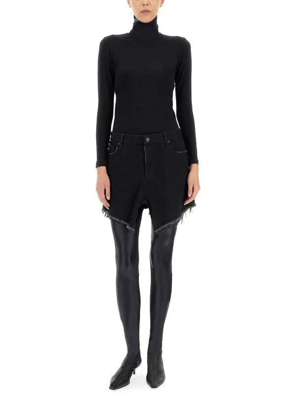 Balenciaga Mini Cut-up Skirt - Black