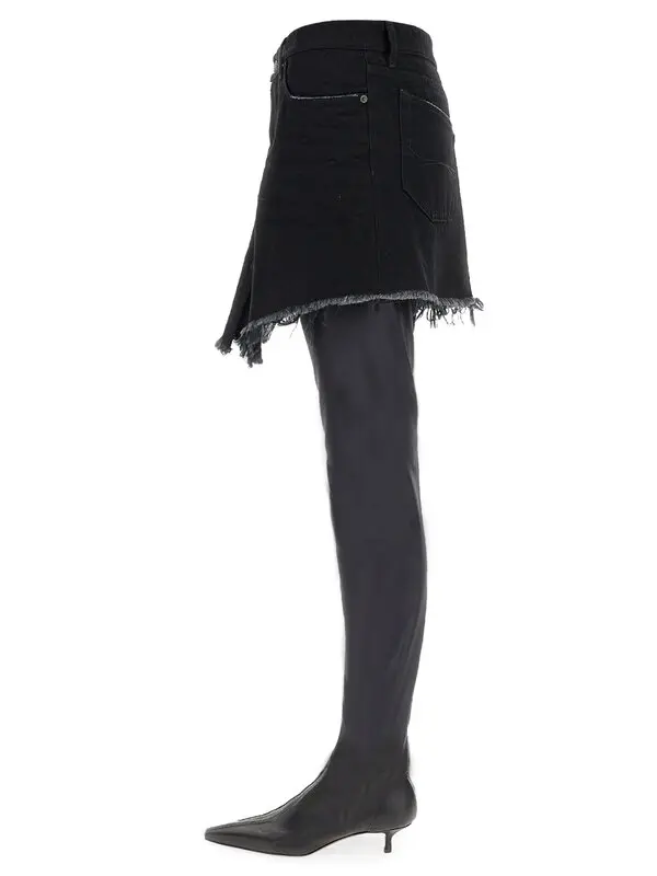Balenciaga Mini Cut-up Skirt - Black
