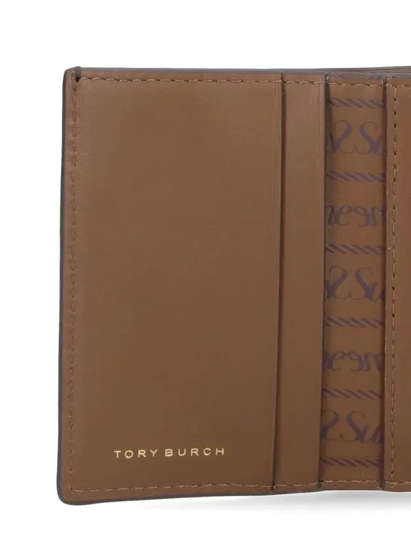 Tory Burch Small "t Monogram" Fold Wallet - Brown