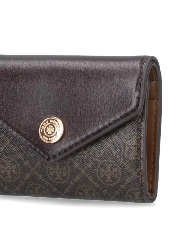Tory Burch Small "t Monogram" Fold Wallet - Brown