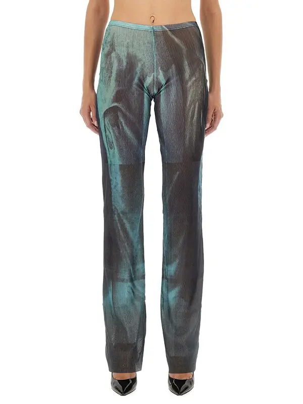 JEAN PAUL GAULTIER Water Mesh Flare Pants - Azure