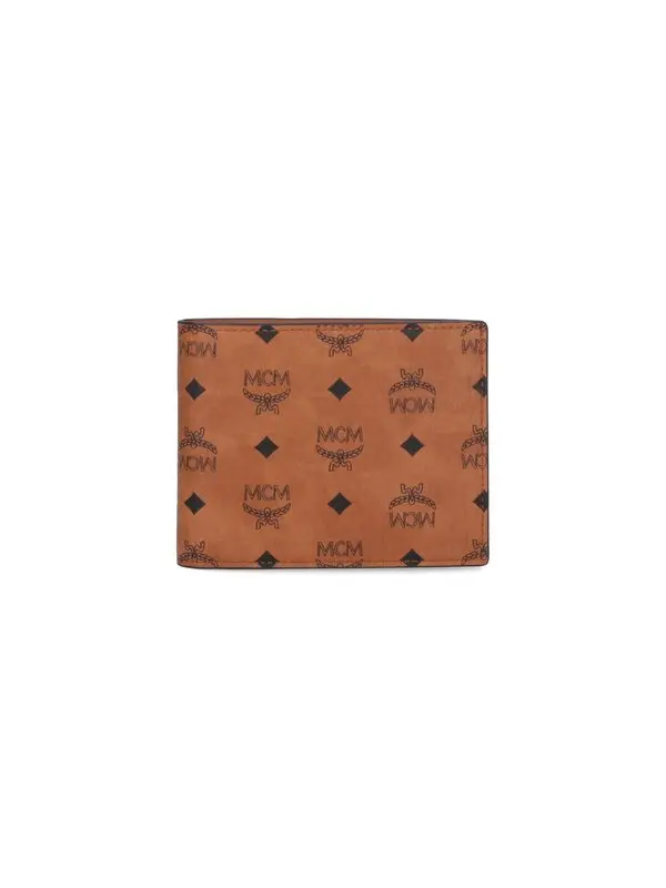 Mcm Wallet With Removable Card Holder - Brown