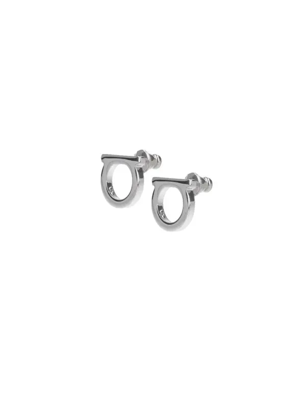 FERRAGAMO Gancini Large Earrings - Silver