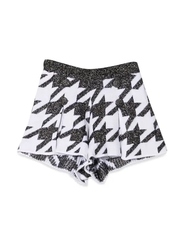 SIMONETTA Houndstooth Pleated Shorts