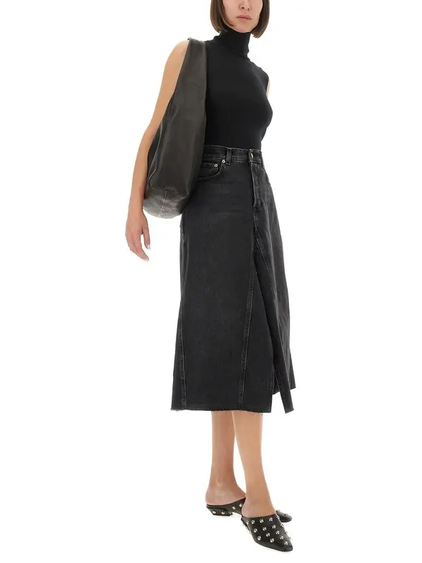 HAIKURE Stacy Midi Skirt - Black