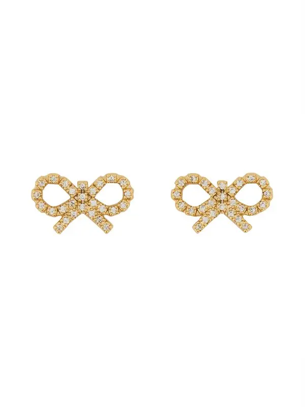 SELF-PORTRAIT Micro Bow Stud Earrings - Gold