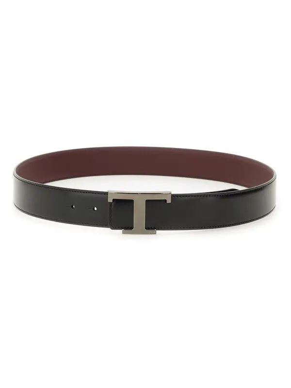 TOD'S T Timeless Reversible Belt - Black