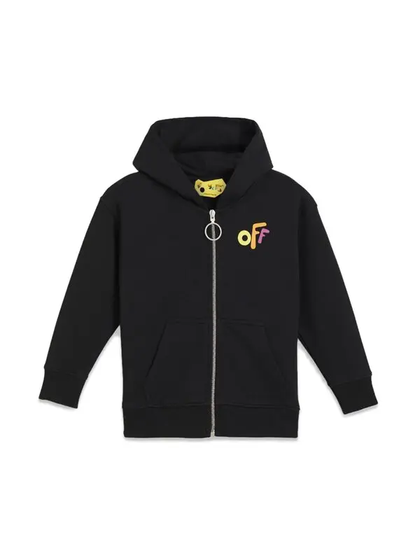 Off-White Hooded Zip-up Sweatshirt