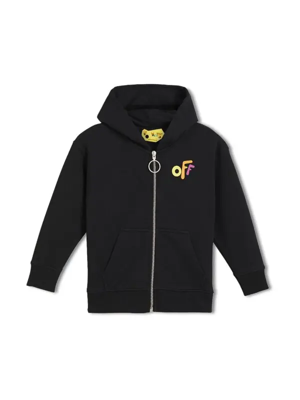Off-White Hooded Zip-up Sweatshirt