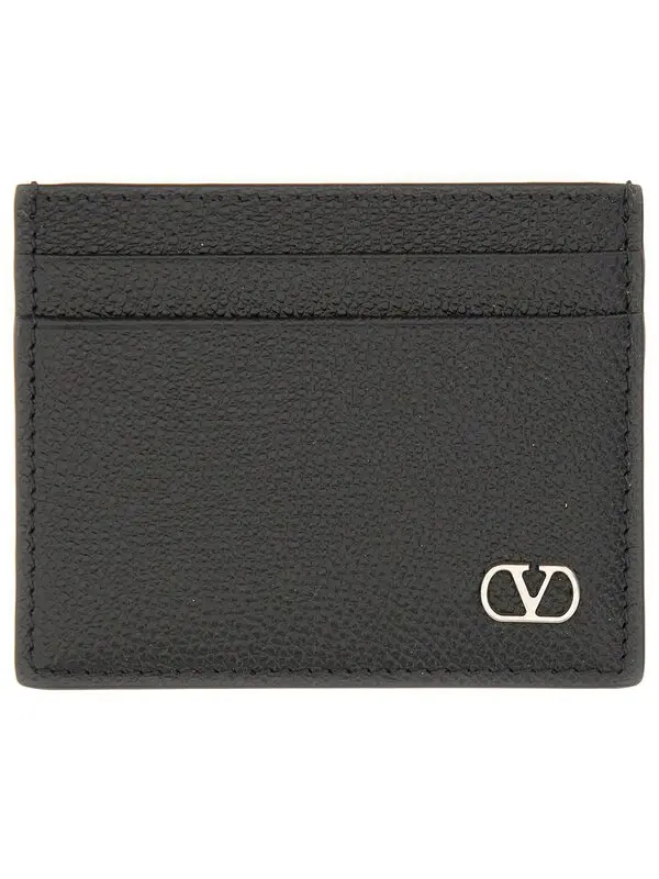 Valentino Garavani Vlogo Signature" Card Holder - Black
