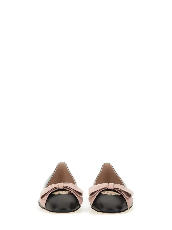 Valentino Garavani Ballerina With Bow Detailing - Black