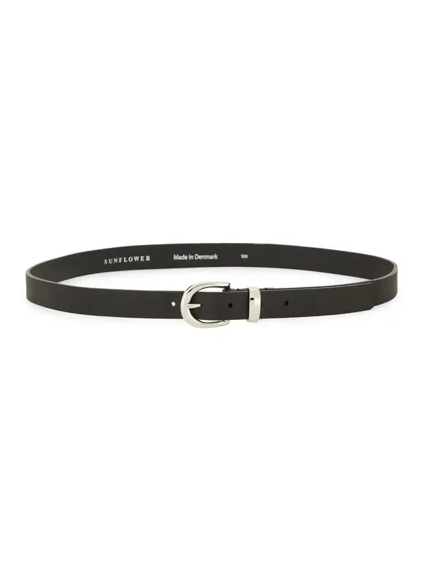 SUNFLOWER Leather Belt - Black