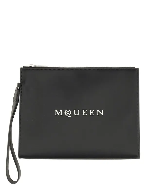 Alexander McQueen Pouch With Logo - Black