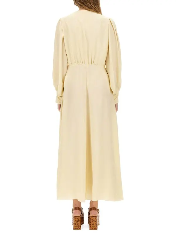 Chloé Ruched Silk Dress