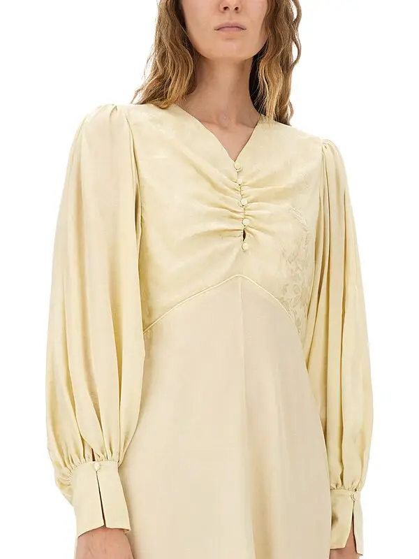 Chloé Ruched Silk Dress