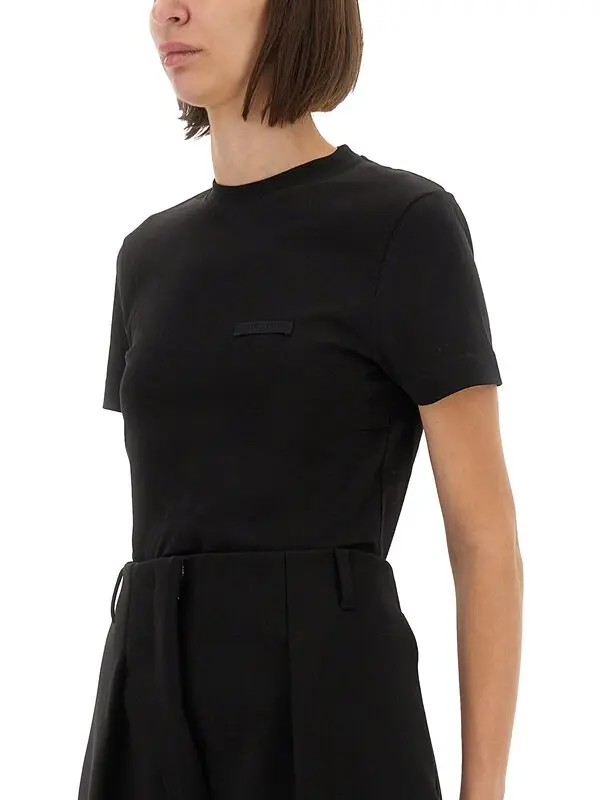 Jacquemus Grosgrain Short Sleeve T-shirt - Black