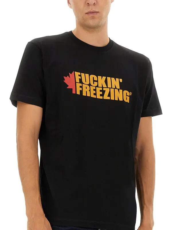 Dsquared2 T-shirt With Print - Black