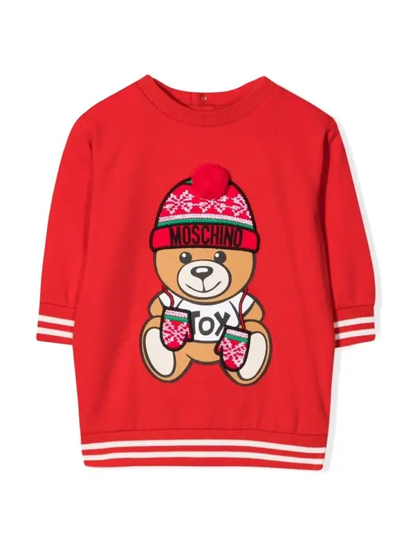 Moschino Cotton Dress With Teddy Bear