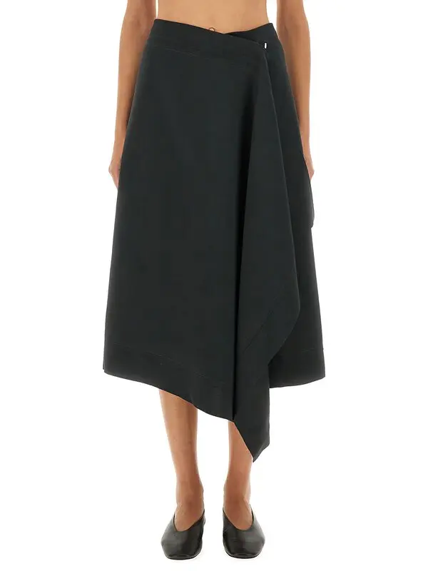 Ami Wool Wrap Skirt