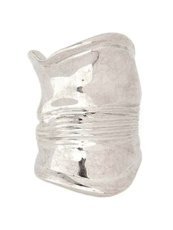 Jean Paul Gaultier The Crushed Can Ring - Silver
