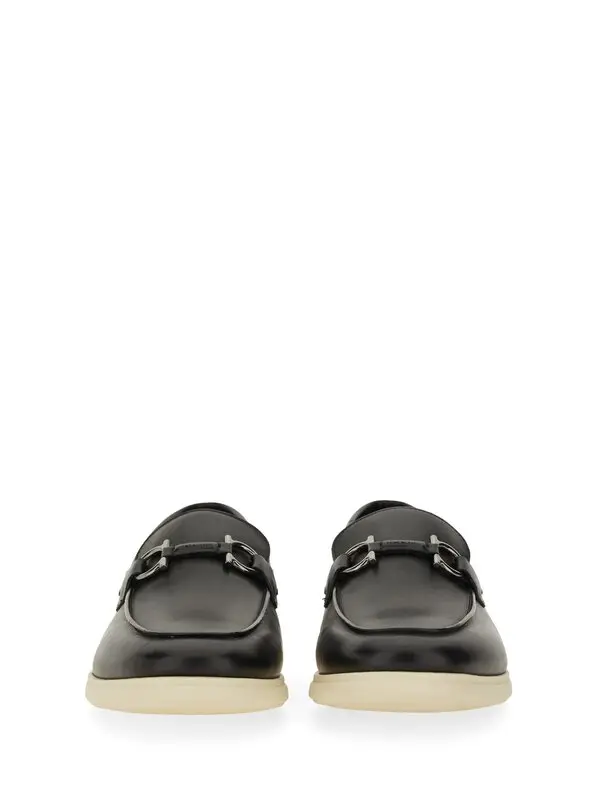 FERRAGAMO Gancini Moccasin - Black