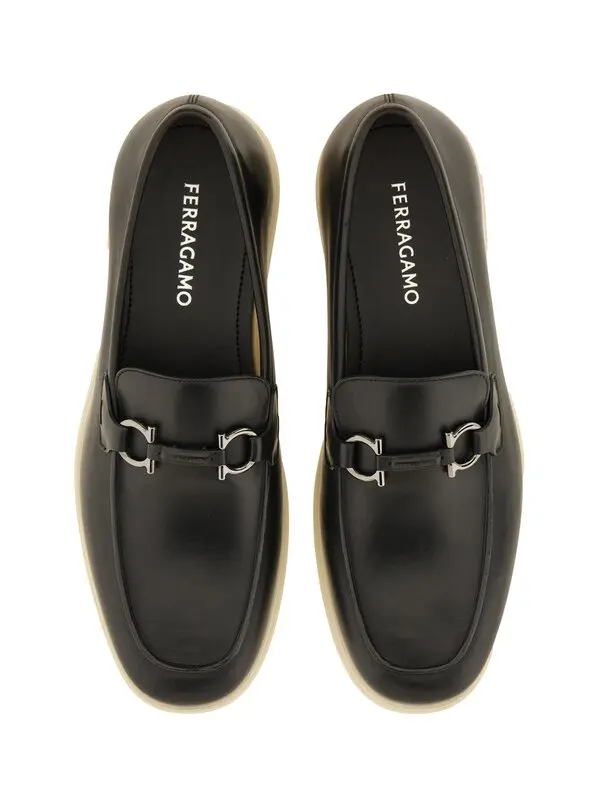 FERRAGAMO Gancini Moccasin - Black