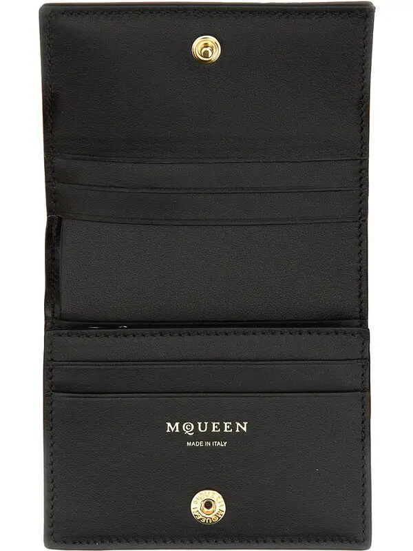 Alexander McQueen Wallet With Logo - Black