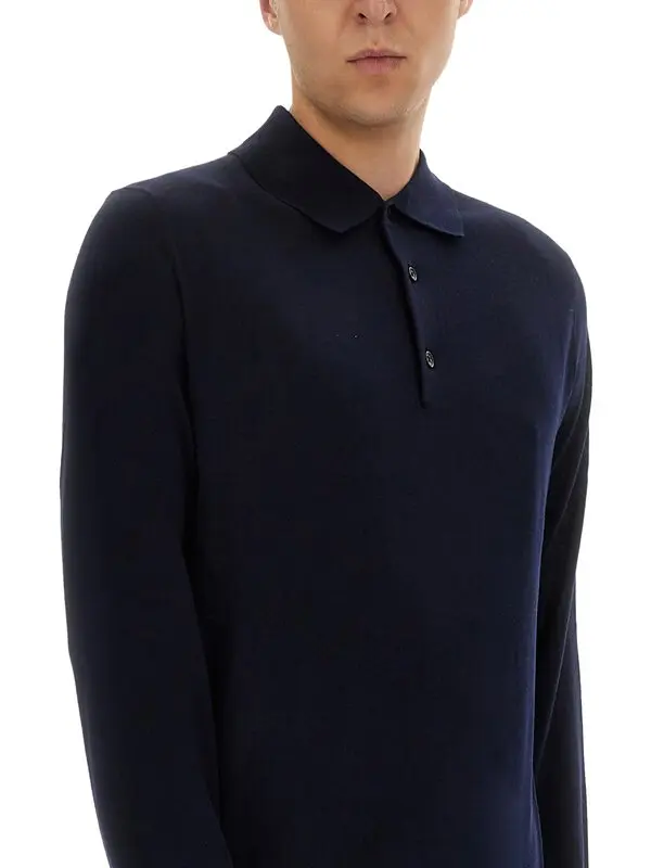 SUNFLOWER Wool Polo - Blue