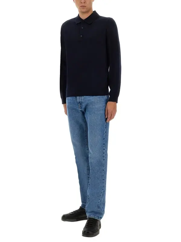 SUNFLOWER Wool Polo - Blue