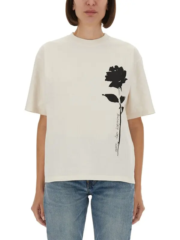 Golden Goose Journey' T-shirt With Print - White
