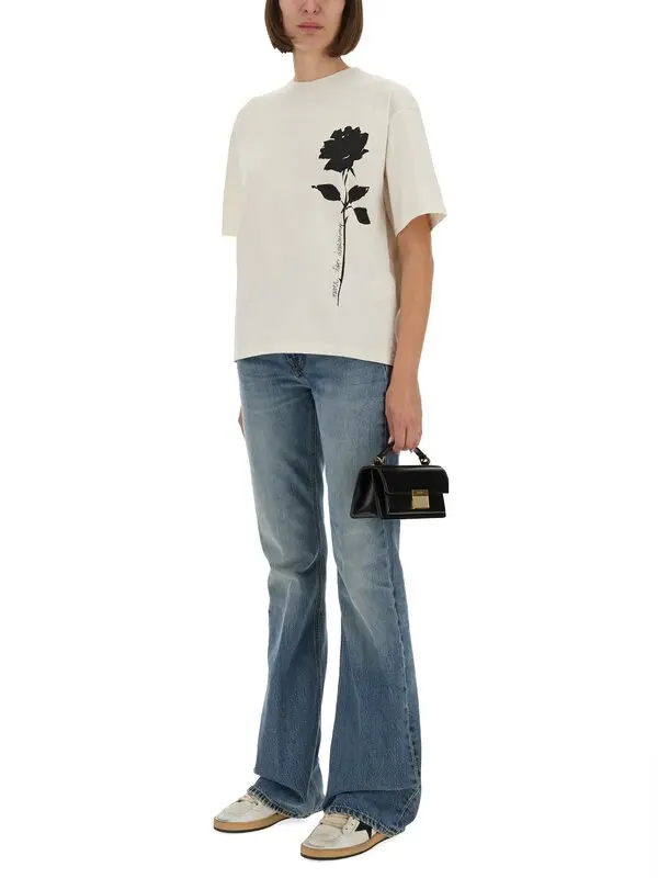 Golden Goose Journey' T-shirt With Print - White