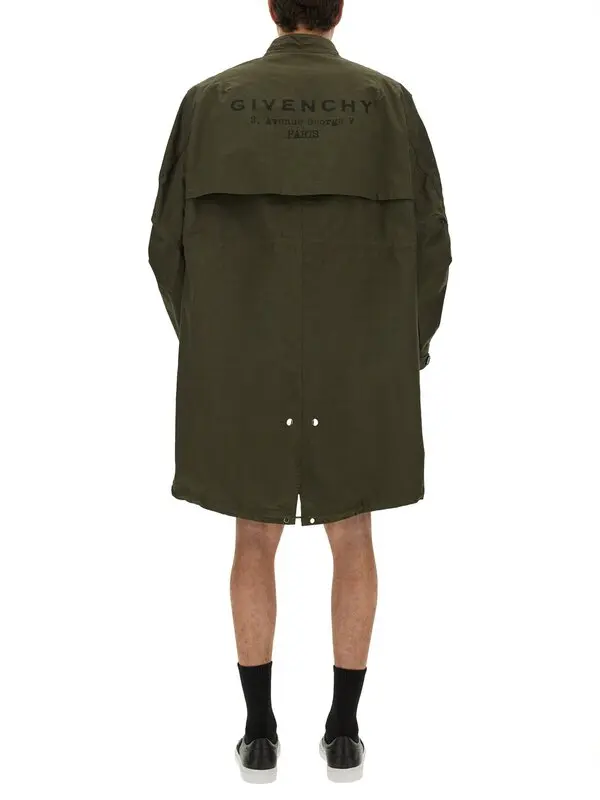 Givenchy Logo Parka - Green