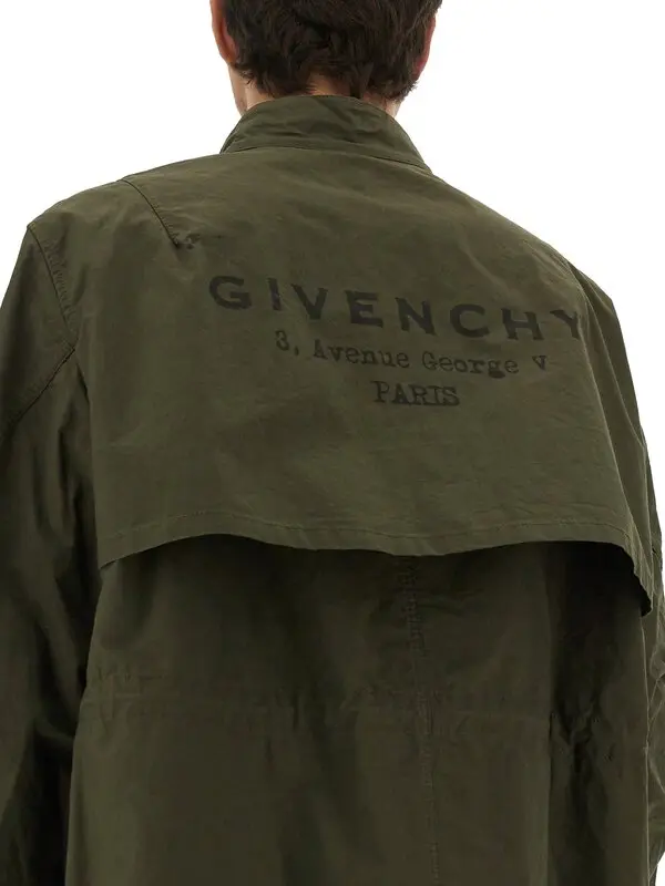 Givenchy Logo Parka - Green