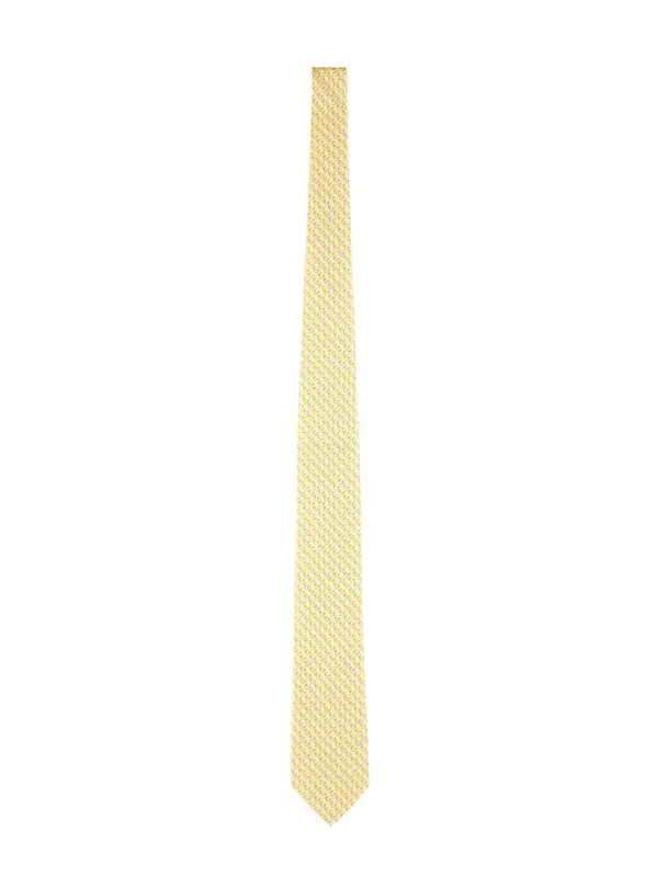 FERRAGAMO Whale Print Necktie - Yellow