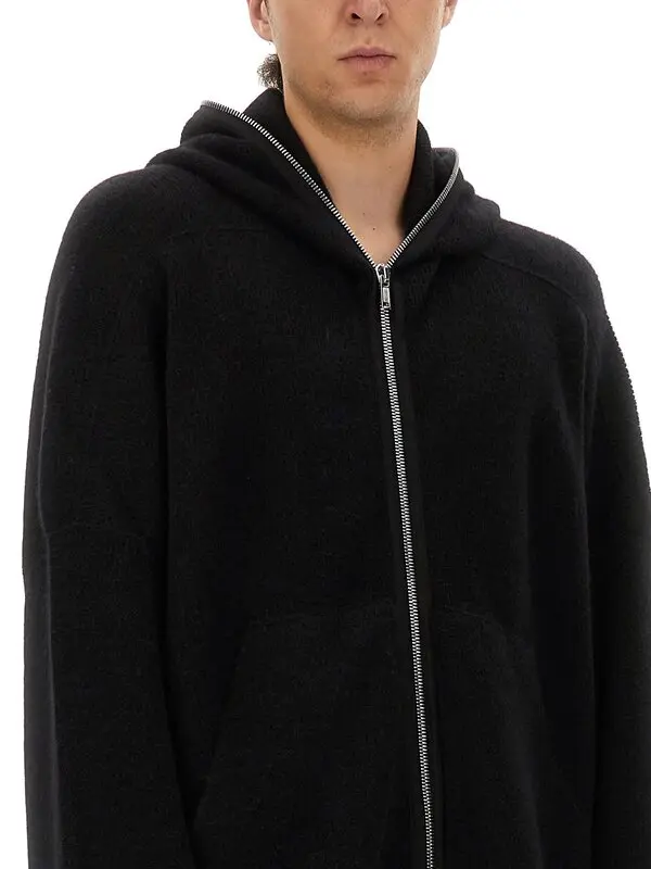 Rick Owens Knit Zip Up Sweatshirt