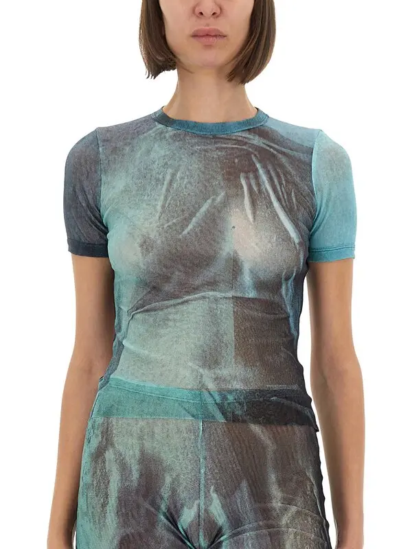 JEAN PAUL GAULTIER Water Mesh T-shirt - Azure