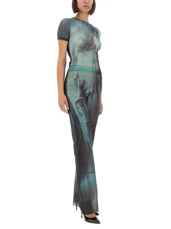 JEAN PAUL GAULTIER Water Mesh T-shirt - Azure