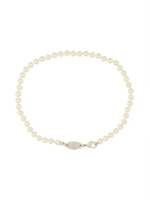 VIVIENNE WESTWOOD Stuart Necklace With Swarovski Pearls - Ivory