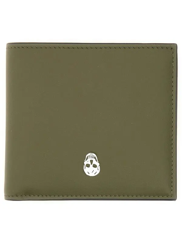 Alexander McQueen Bifold Wallet "the Skull - Brown