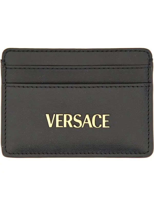 Versace Leather Card Holder - Black