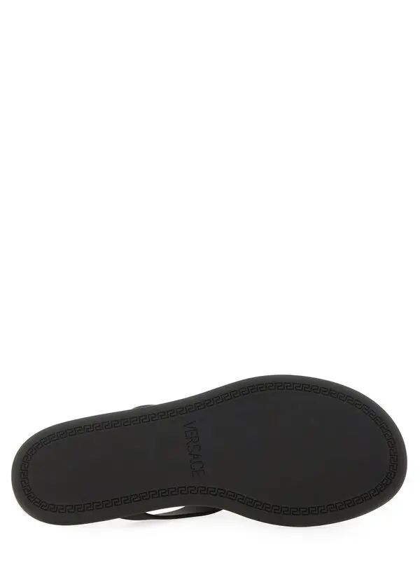 Versace Thong Sandals - Black