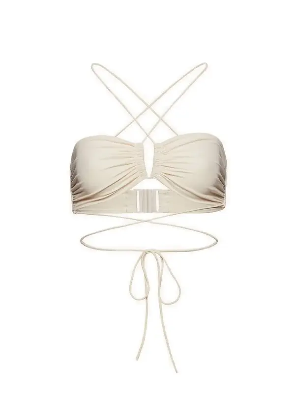 Magda Butrym Bandeau Bikini Top - Beige