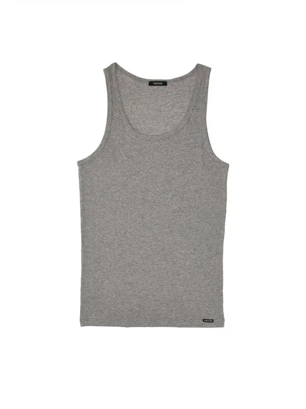 TOM FORD Tank Top With Logo - Grey