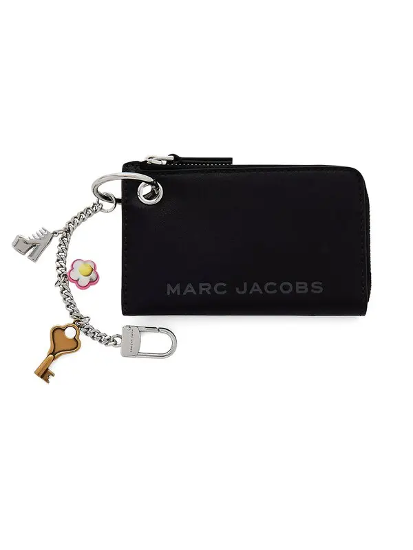 Marc Jacobs Zippered Wallet With Pendant - Black