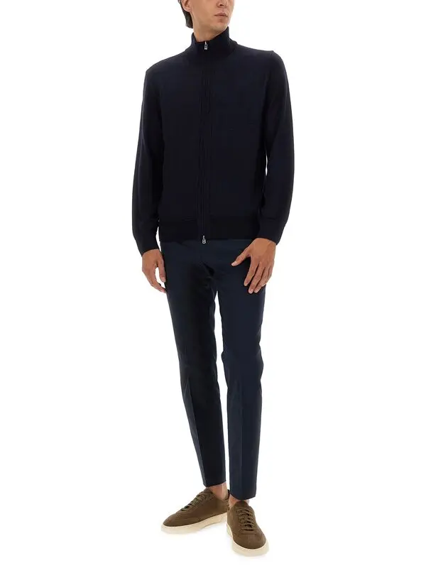 BOSS Shirt With Zip - Blue