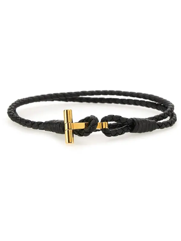 TOM FORD Leather Bracelet - Black