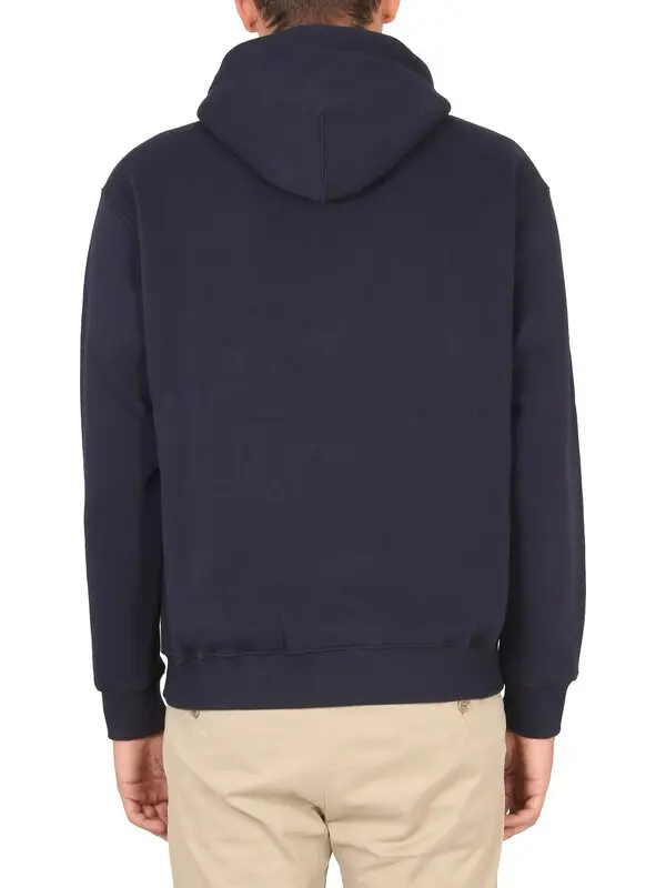 Aspesi Hooded Logo Sweatshirt - Blue