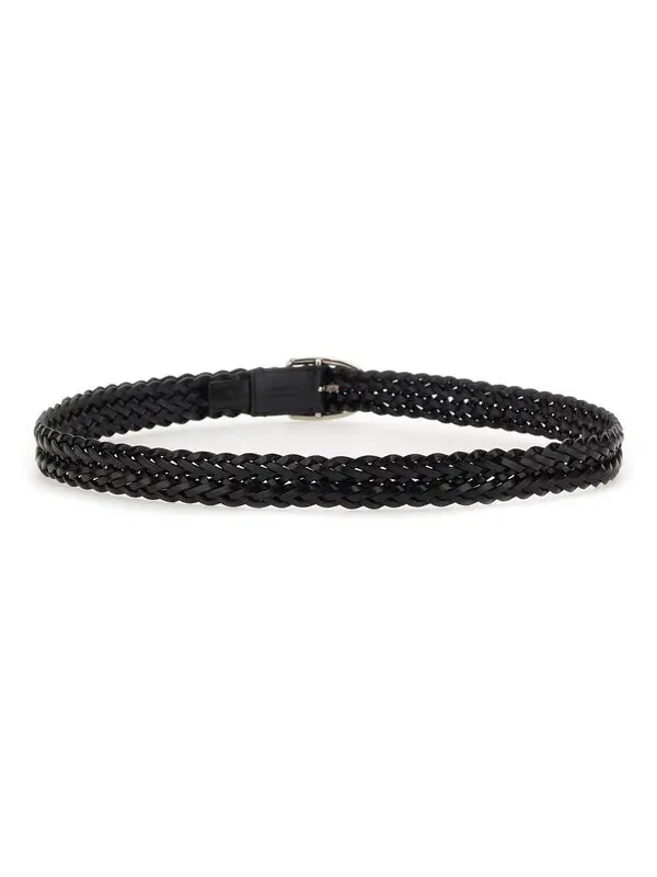 TOM FORD Braided Leather Belt - Black