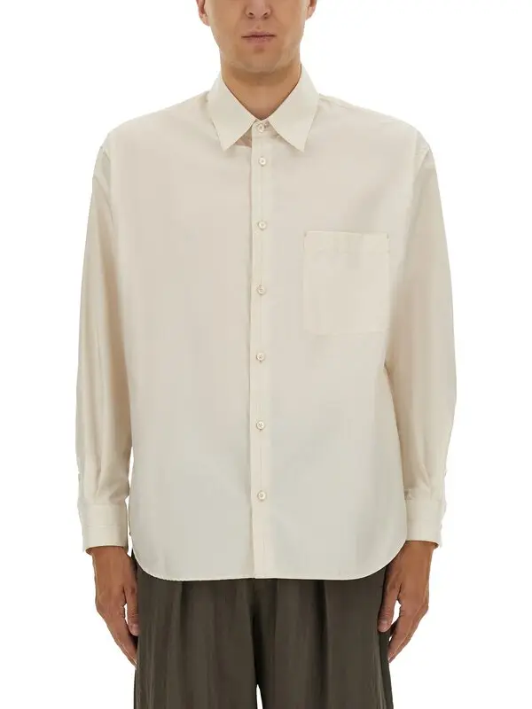 LEMAIRE Cotton And Silk Shirt - Beige